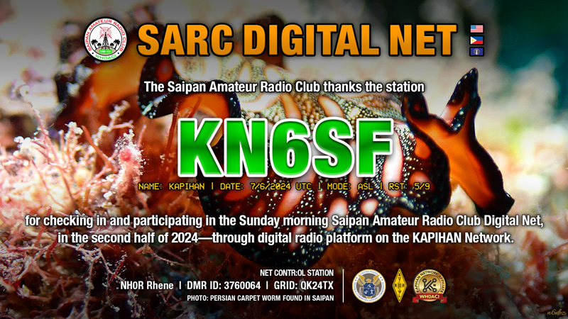 SARC Sunday Digital Net 2024 eQSL Cards | eQSL Cards | KAPIHAN NETWORK ...